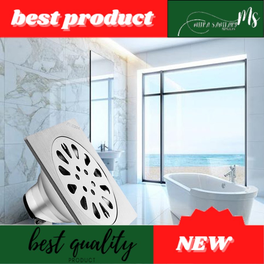Jual SUS304 Stainless Steel Floor Drain Shower Grate Waste Tile Insert ...