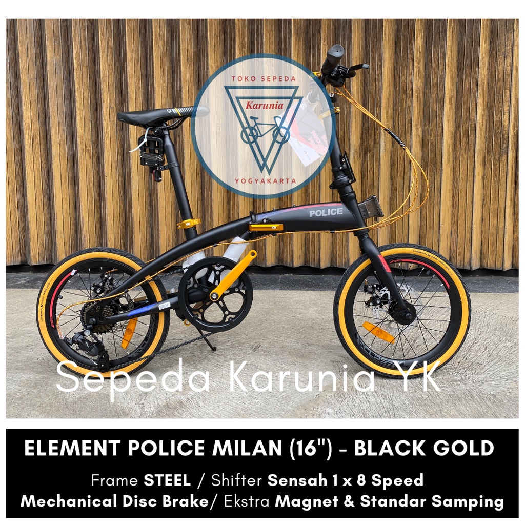 Jual Sepeda Lipat Element Police Milan 16 inch | Shopee Indonesia