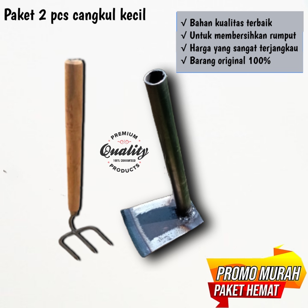 Jual Paket cangkul kecil gagang besi hemat-wangkil kecil dan garuk ...