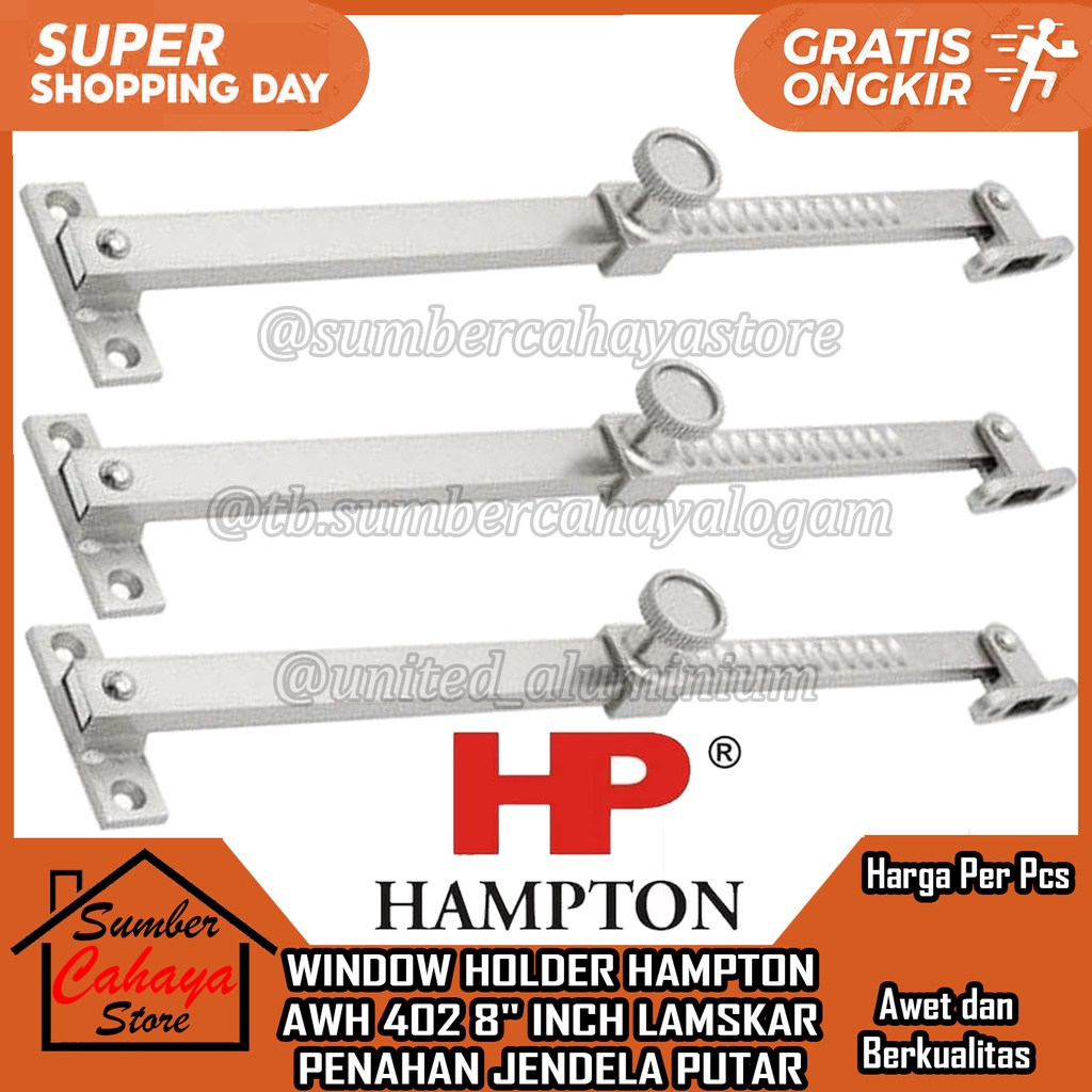 Jual Lamskar Window Holder Hampton AWH 402 8" 8 In Inci Inch Inchi ...