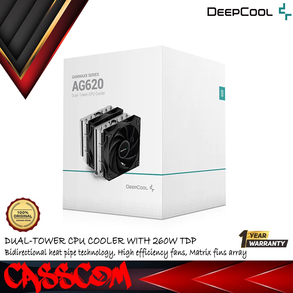Jual DeepCool AG620 - Dual-Tower 120mm CPU Cooler w/ LGA1700 | Shopee ...