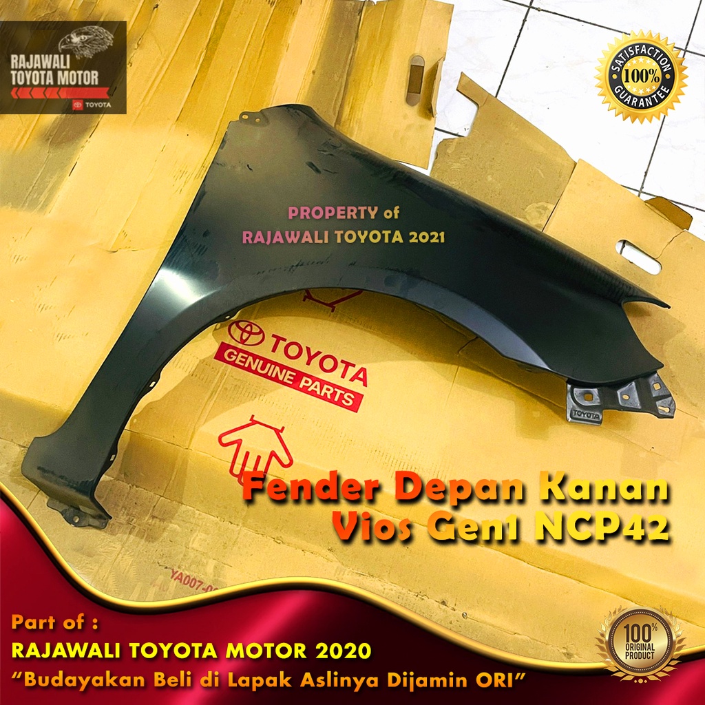 Jual Panel Fender Samping Vios Gen1 Depan Kanan NCP42 2001-2006 Plat ...