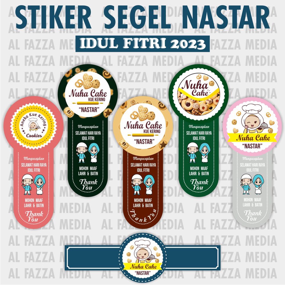 Jual STIKER SEGEL LEBARAN KUE NASTAR/KUE KERING/CAKE & COOKIES | Shopee ...