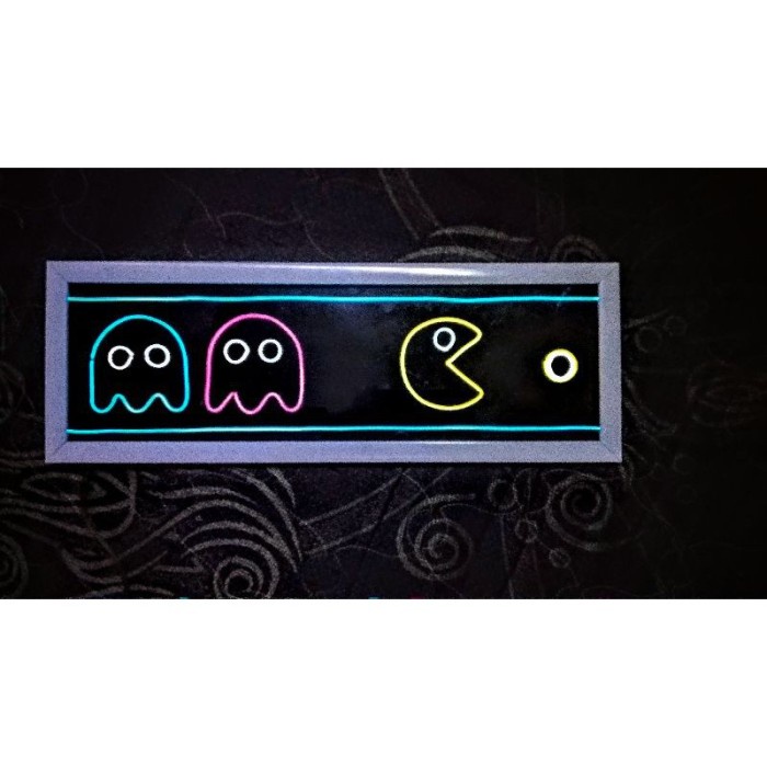Jual Diy Hiasan Dinding Aesthetic Gaming Led Motif Pacman Bingkai Uk ...