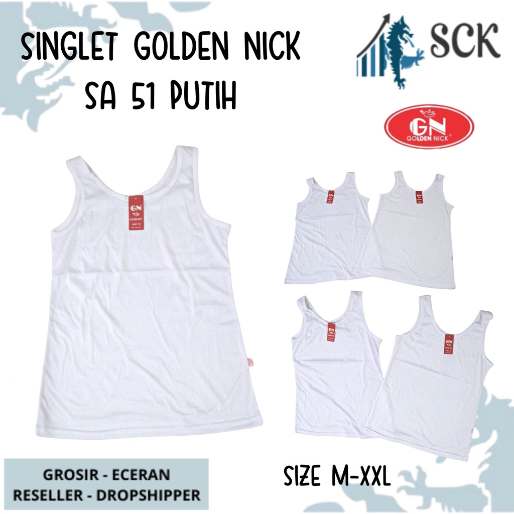 Jual Singlet Wanita GOLDEN NICK SA 51 PUTIH / Tanktop Tali Besar ...