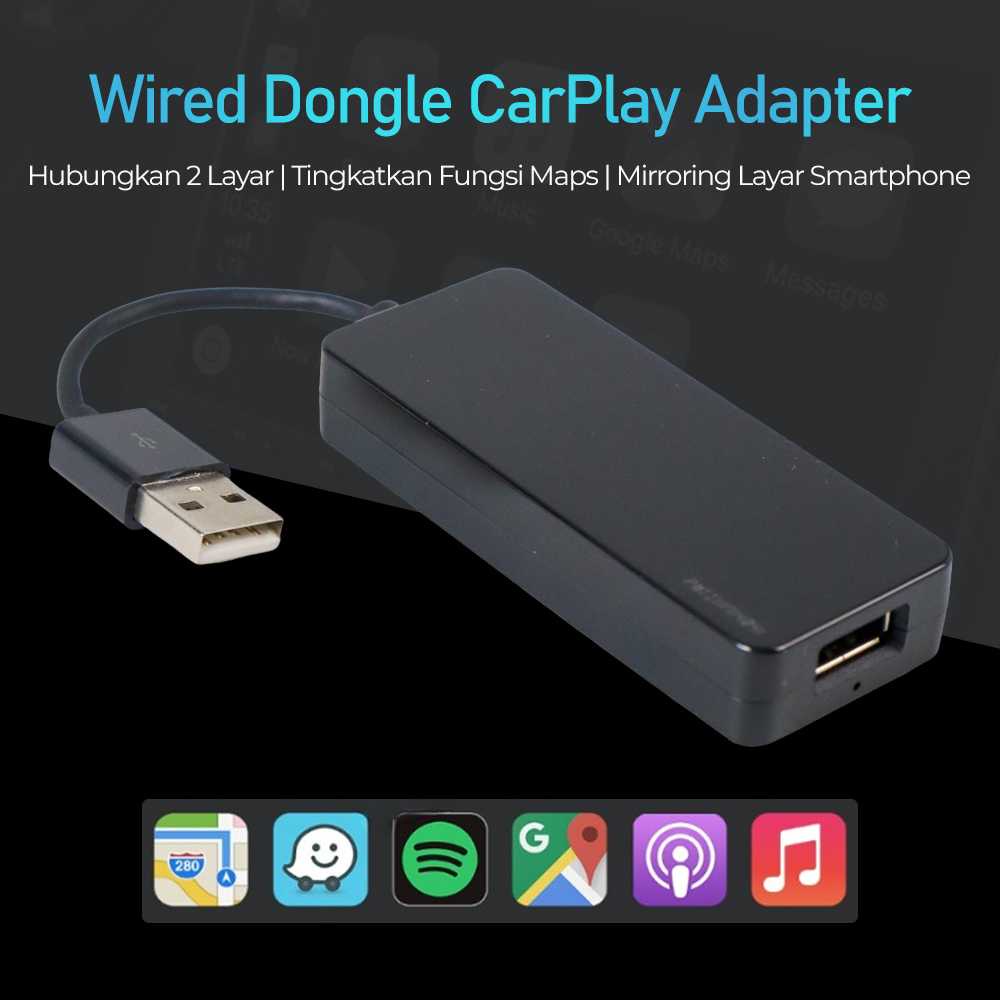 Jual Carlinkit Wired Dongle CarPlay Adapter Head Unit USB Plug - CPC200 ...