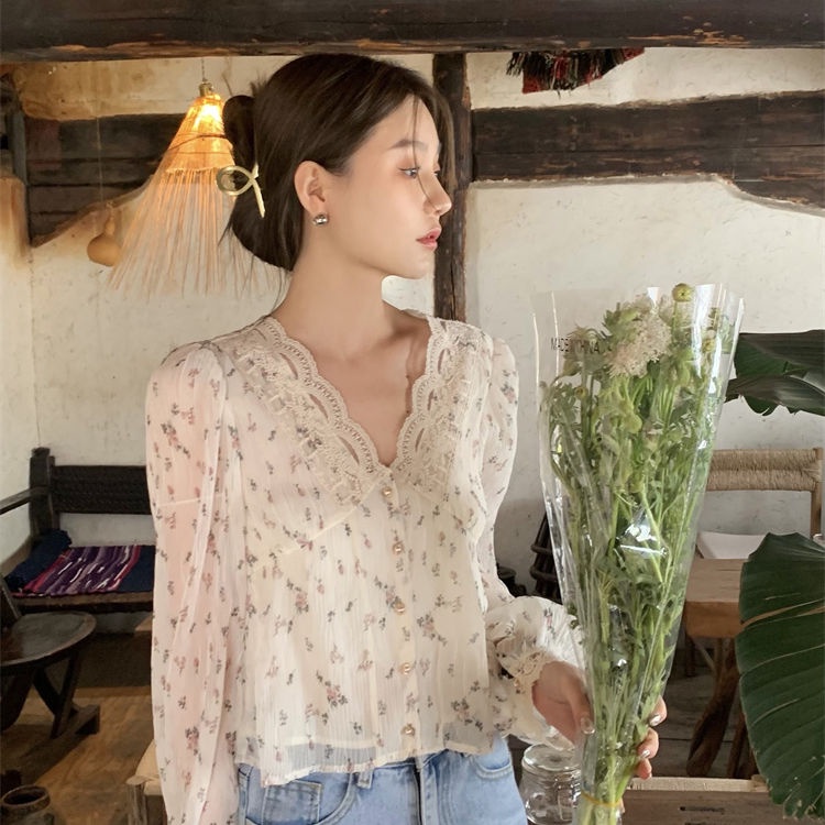 Jual Baju atasan tipis model renda motif bunga wanita | Shopee Indonesia