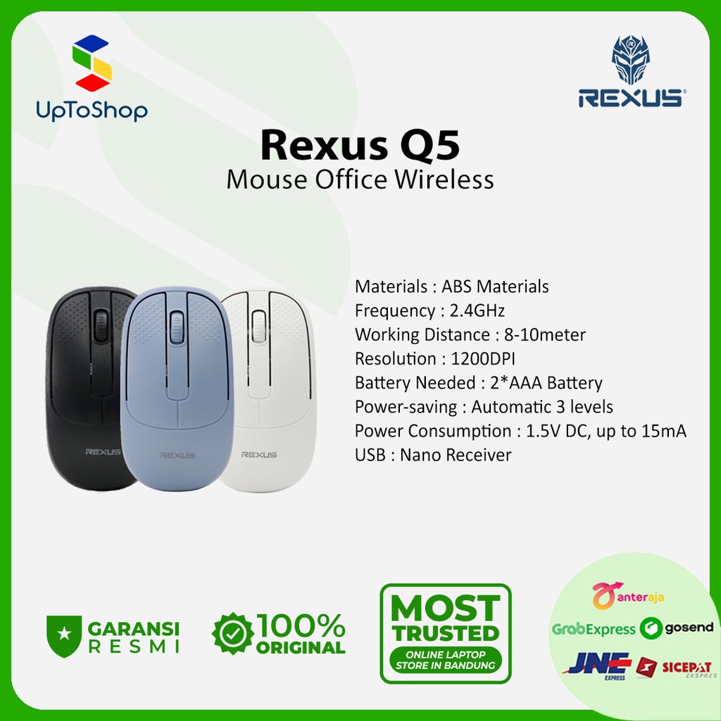 Jual Rexus Mouse Office Wireless Q5 | Shopee Indonesia
