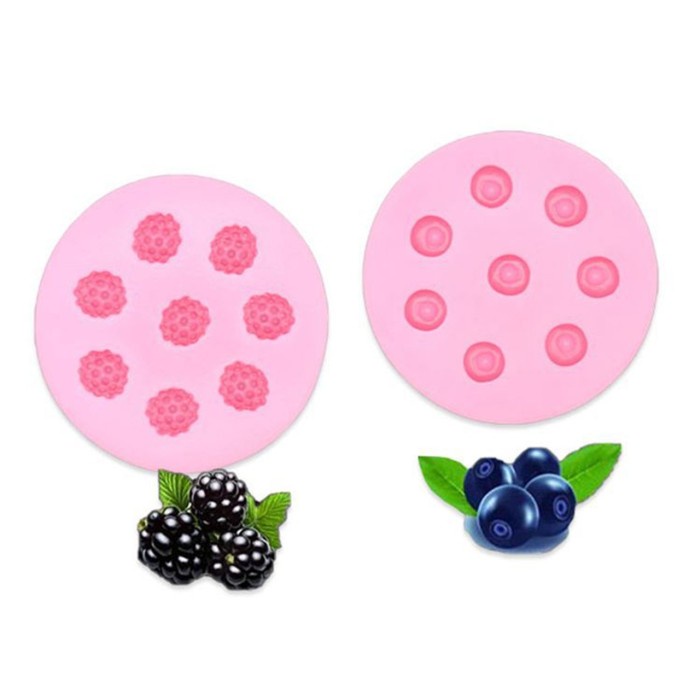 Jual CETAKAN ADONAN BENTUK BUAH - SILICONE MOLD RASPBERRY AND BLUEBERRY ...