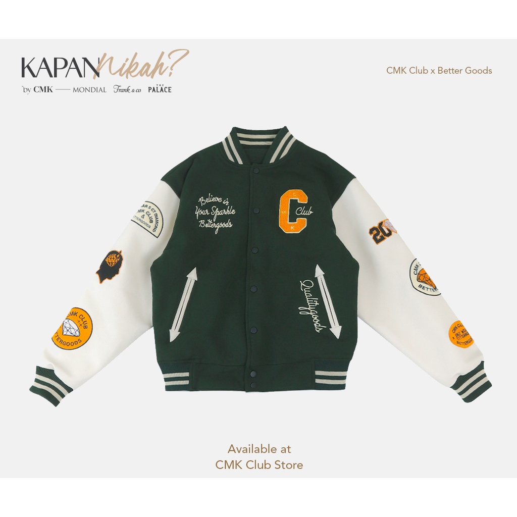 Jual CMK Club x BetterGoods Varsity Jacket | Shopee Indonesia