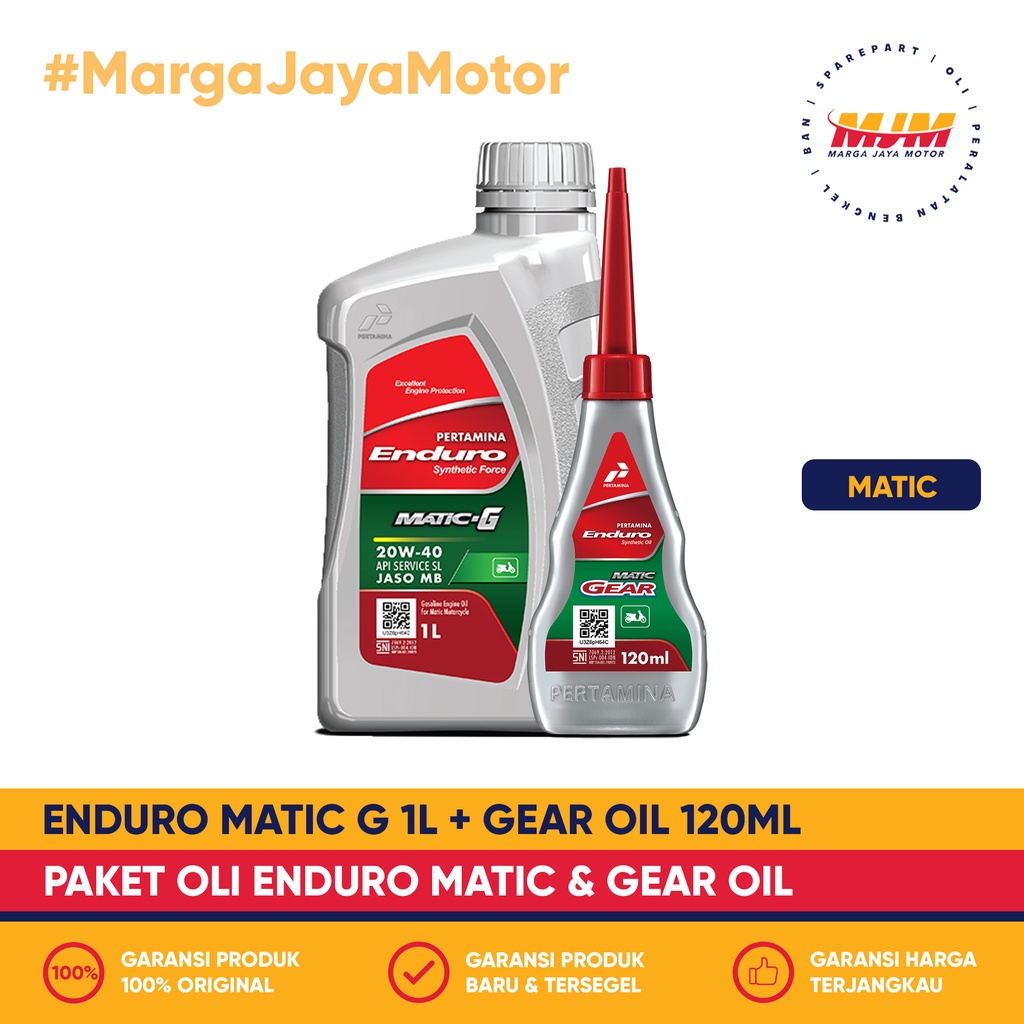 Jual Paket Oli Enduro Matic G 1L + Enduro Gear Oil 120ml | Shopee Indonesia