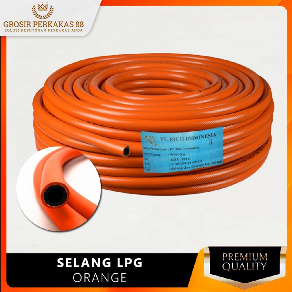 Jual Selang Kompor Gas Regulator Orange Hemat Tabung Lpg Meteran ...
