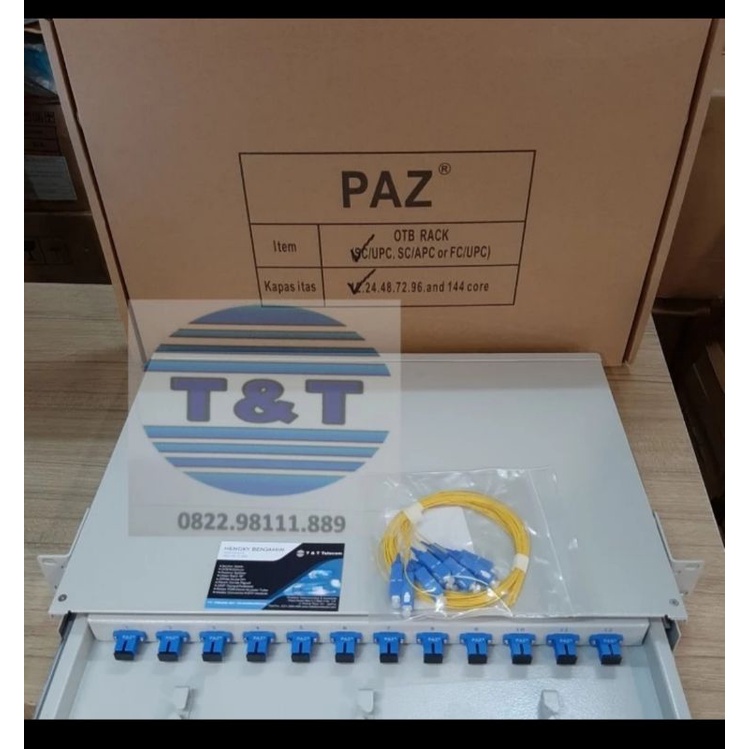 Jual PAZ OTB RACK 12 CORE LENGKAP ADAPTOR + PIGTAIL SC UPC SINGLEMODE ...