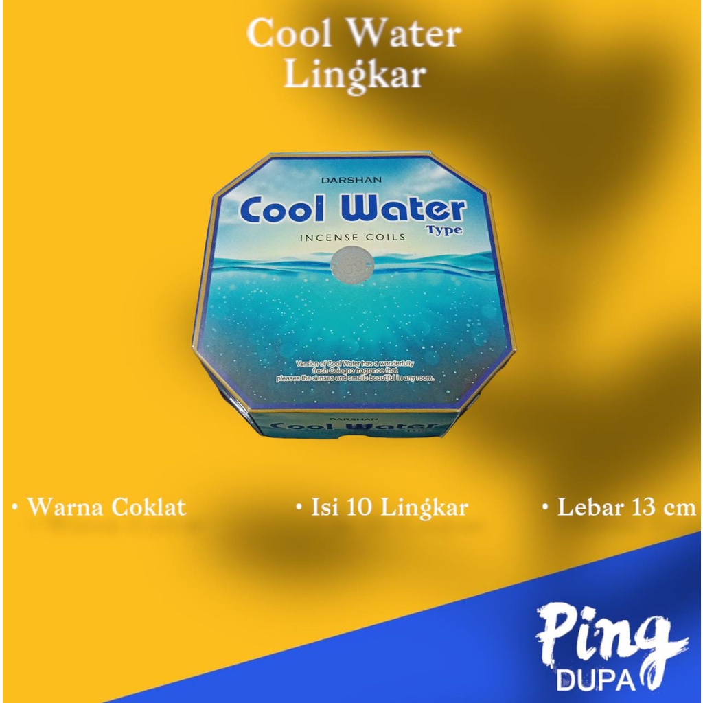 Jual Dupa Lingkar Cool Water 24 Jam By Darshan India Hio Wangi Tahan ...