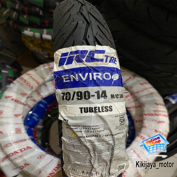 Jual BAN MOTOR TUBELESS IRC ENVIRO NR91 70/90-14 | Shopee Indonesia