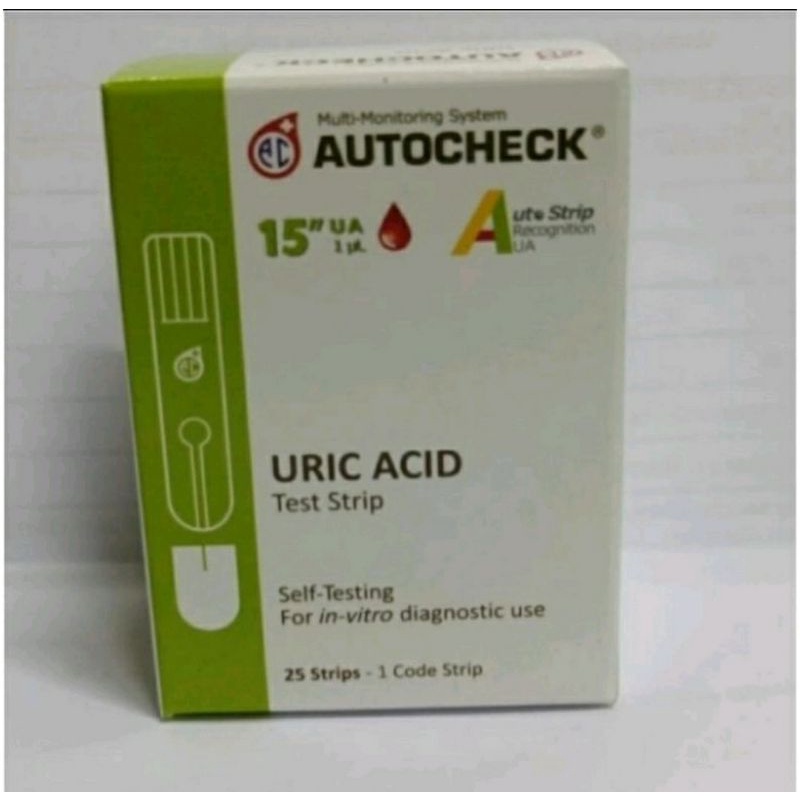 Jual Autocheck asam urat 25 strip auto check urid acid isi 25 stick ...