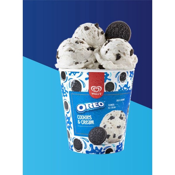 Jual Ice Cream Wall's OREO COOKIES & CREAM VANILA | Shopee Indonesia