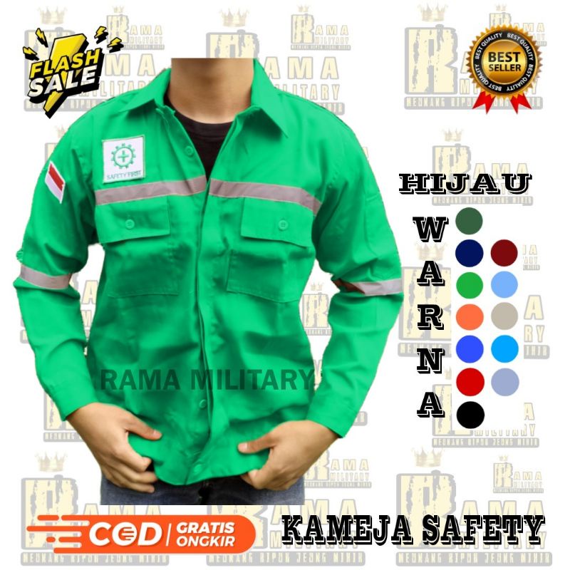 Jual PROMO - KAMEJA KERJA ATASAN PROYEK SAFETY WEARPACK LAS BENGKEL ...