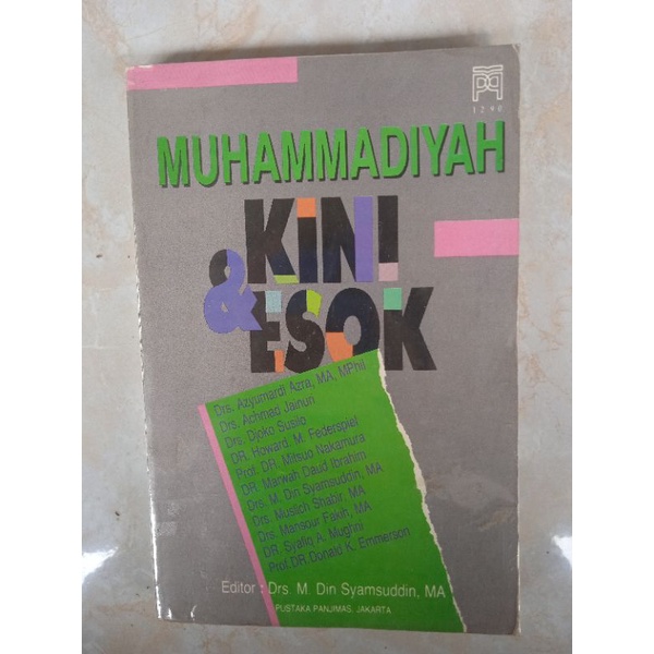 Jual Buku "Muhammadiyah Kini dan Esok" - M. Din Syamsuddin, MA. (Editor ...