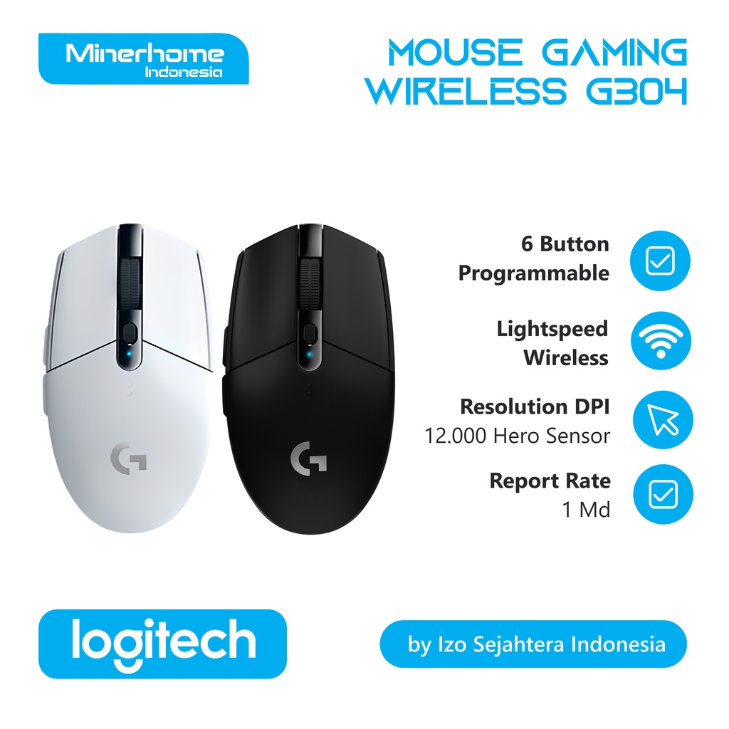 Jual Mouse Gaming Logitech G304 Lightspeed Wireless Macro | Shopee ...