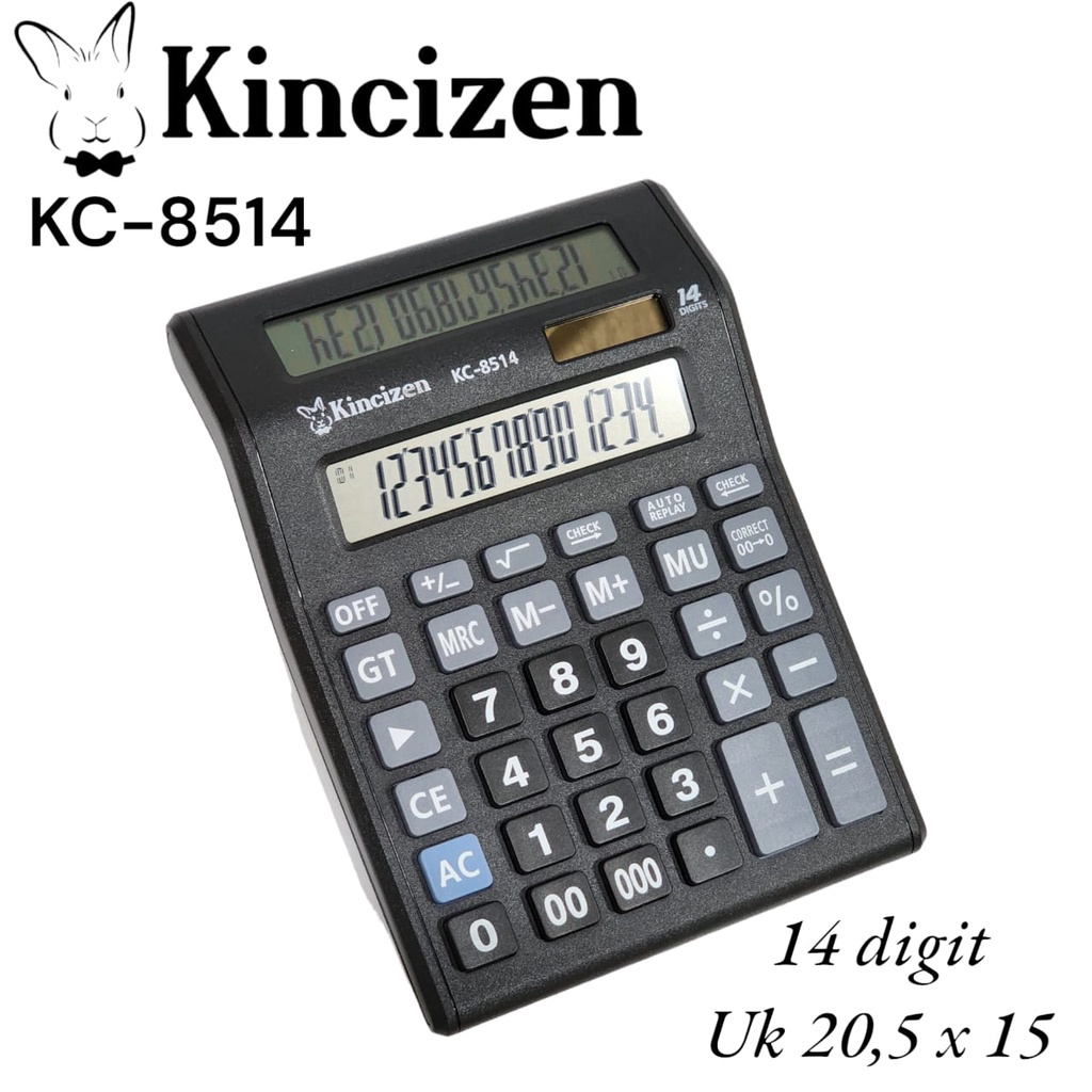 Jual CALCULATOR 2 LAYAR JUMBO | KALKULATOR 2 LAYAR KC-8514 KINCIZEN ...