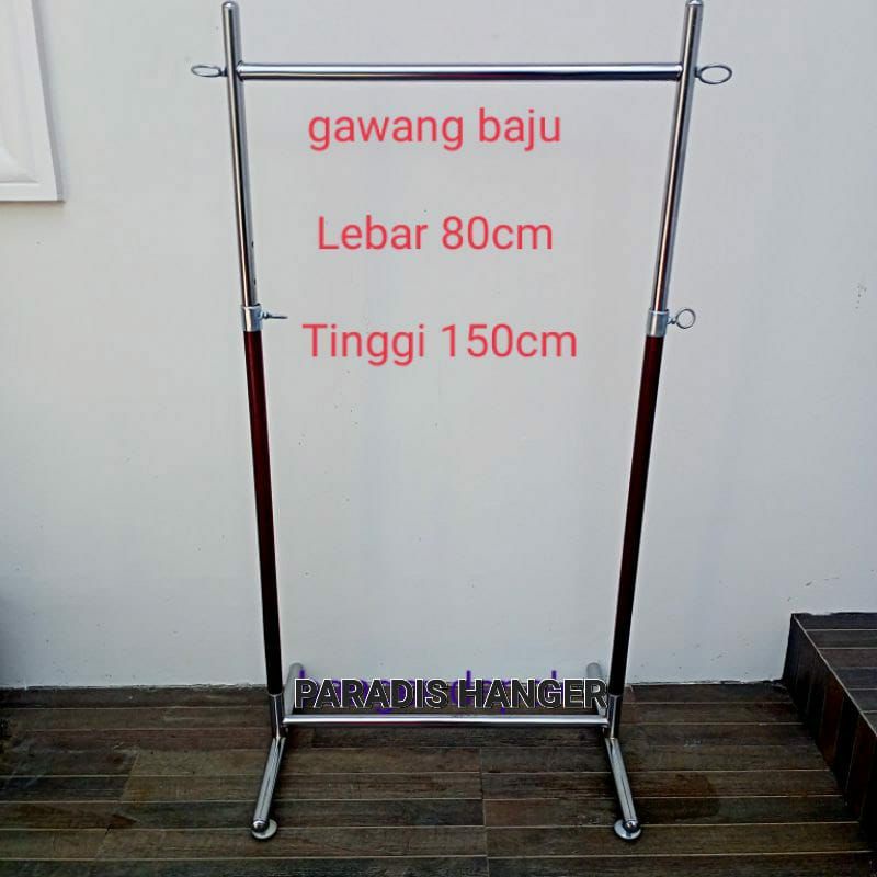 Jual gawangan baju 80 cm | Gawang gantungan palang bulat 80 cm | steger ...