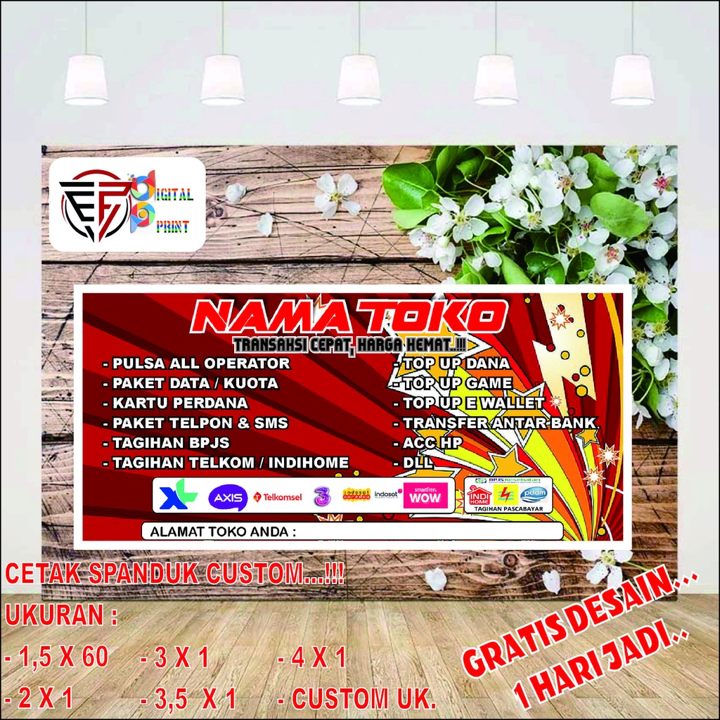 Jual CETAK BANNER SPANDUK APA AJA BISA CUSTOM / CETAK SPANDUK / BANNER ...