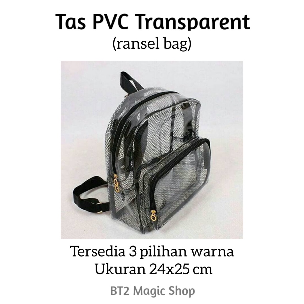 Jual Tas PVC Transparan (Dapat Freebies) (Tas Mika Plastik Transparent ...