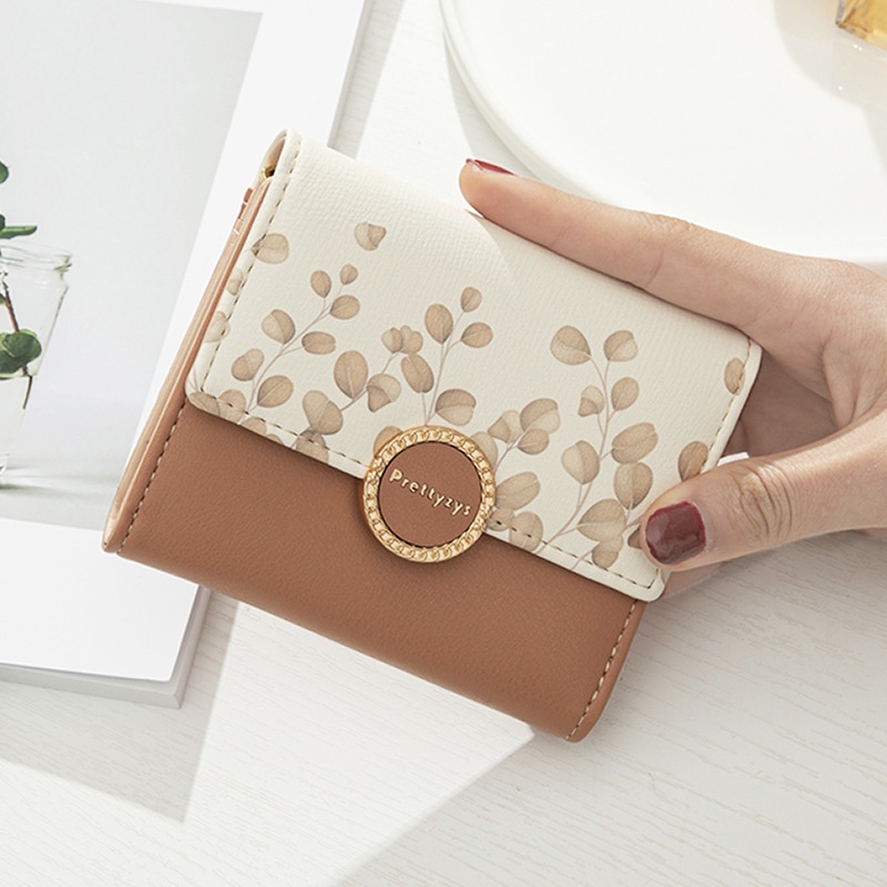 Jual DOMPET LIPAT WANITA PRETTYZYS MINI KULIT COKLAT QUILLA WA644C3 ...