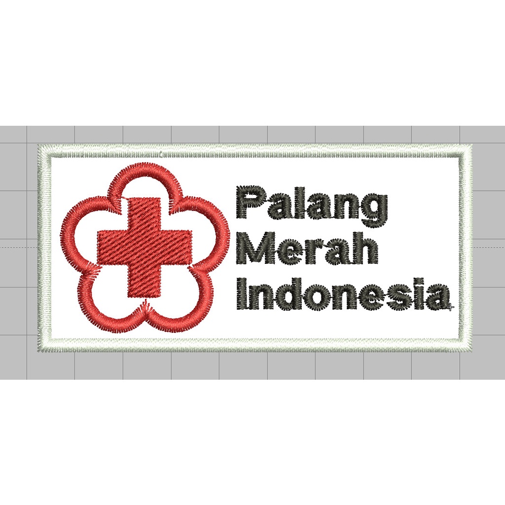 Jual Atribut logo PMI Bordir Uk.9cm | Shopee Indonesia