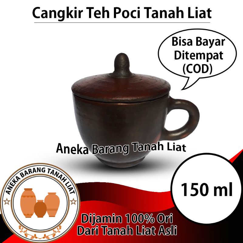 Jual Mug/Cangkir Teh Poci Gerabah Tanah Liat - 150 ml | Shopee Indonesia