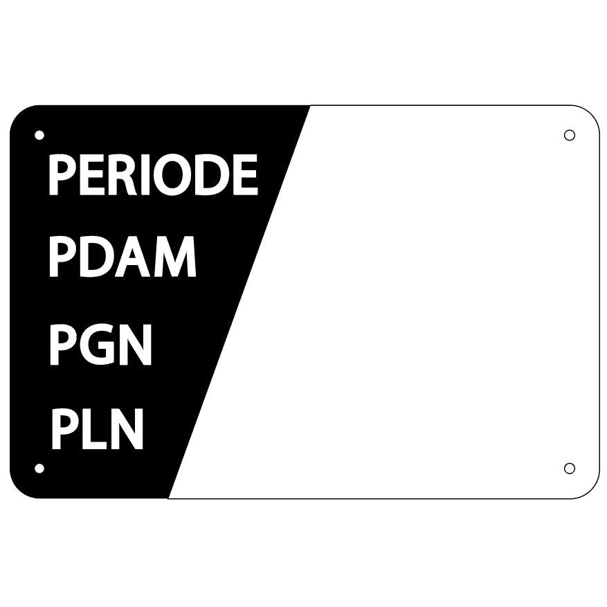 Jual Papan Stand Meter PLN PDAM PGN GAS Akrilik Acrylic Minimalis ...