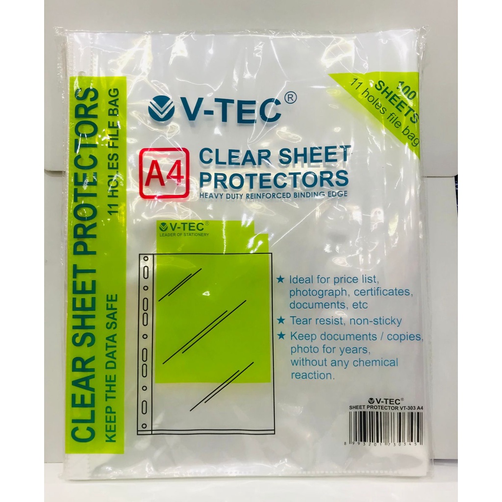 Jual V-TEC SHEET PROTECTOR A4 CLEAR | Shopee Indonesia