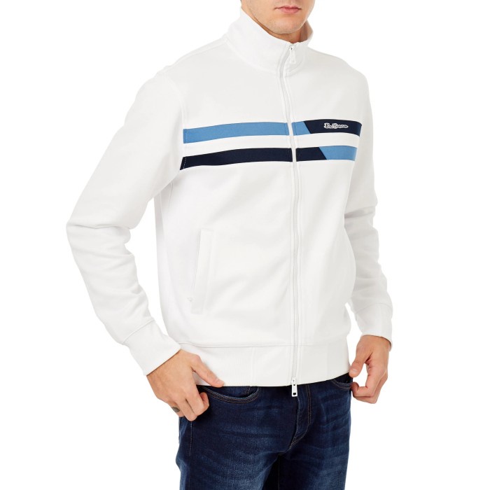 Jual Jata Ben Sherman Striped Track Jacket Bright White Original ...