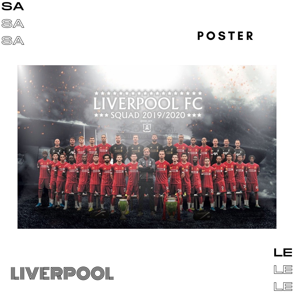 Jual POSTER DINDING LIVERPOOL FULL TEAM - Ukuran A3/A4 (Bisa Custom ...