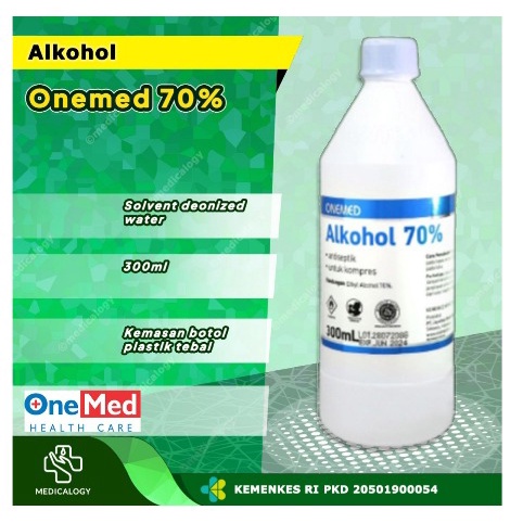 Jual Alkohol 70% 300ml ONEMED Antiseptic 300 ml/Antiseptik Luka P3K ...