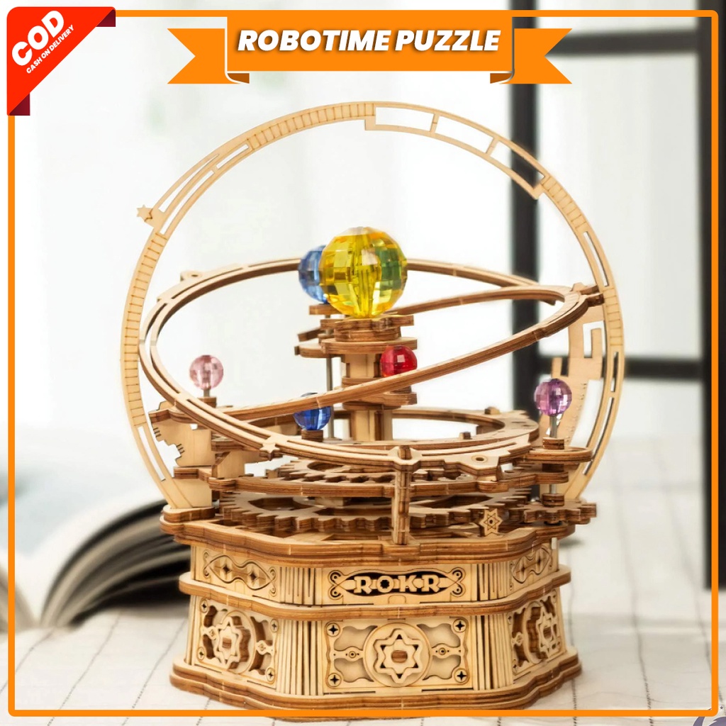 Jual Robotime ROKR Starry Night Orrery Mechanical Music Box AMK51 ...