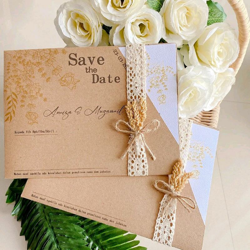 Jual Undangan Pernikahan Rustik Series # K.1 | Shopee Indonesia