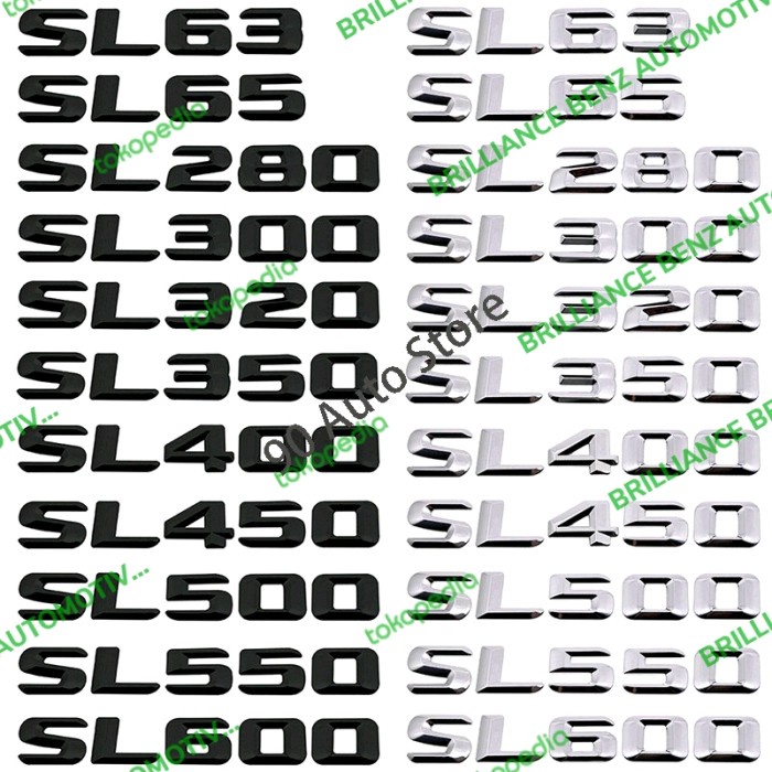Jual EMBLEM SL280 SL300 SL320 SL350 SL400 SL500 MERCEDESBENZ EMBLEM ...