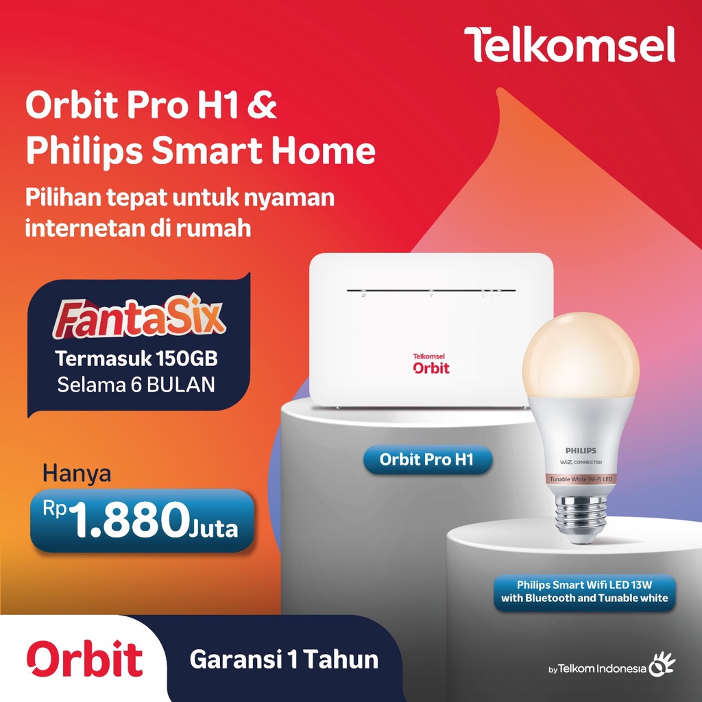 Jual MODEM ROUTER ORBIT PRO H1 B535 4G LTE TELKOMSEL 150GB | Shopee ...