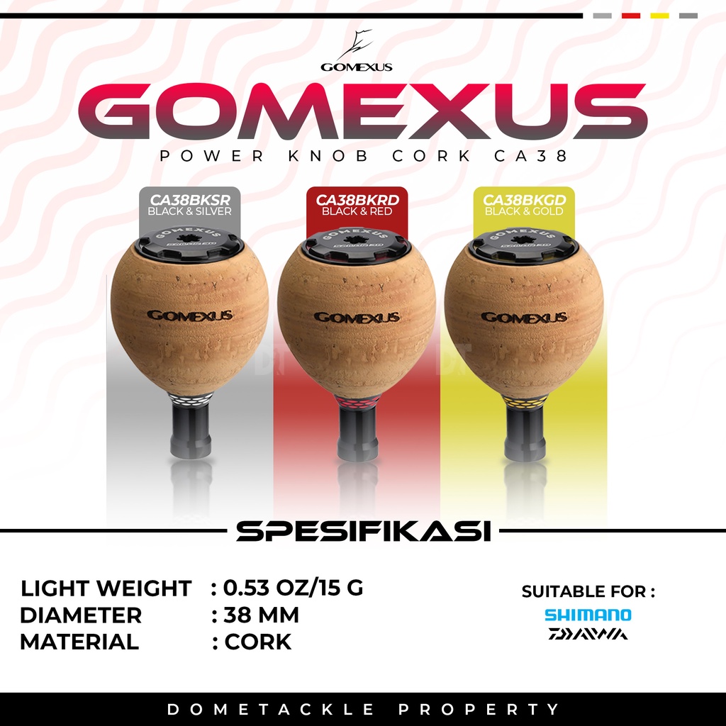 Jual Gomexus Power Knob Alumunium Cork 27 38 Knob Reel Custom | Shopee ...