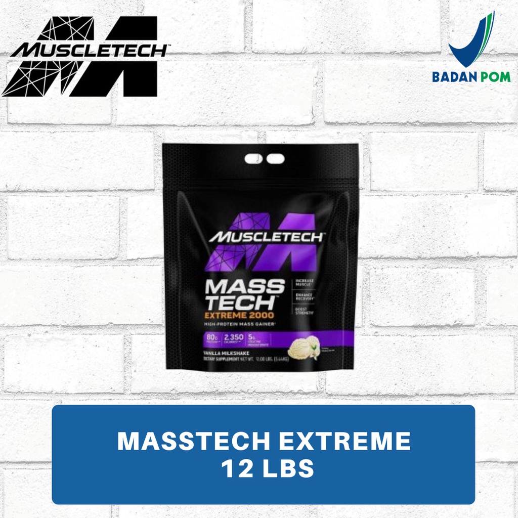Jual Muscletech Masstech Extreme 2000 12 Lbs Mass Gainer | Shopee Indonesia