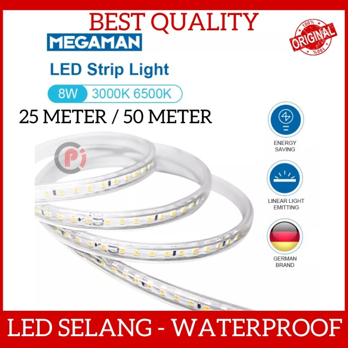 Jual MEGAMAN Lampu Hias LED IP65 Strip Selang Waterproof Outdoor 220 ...