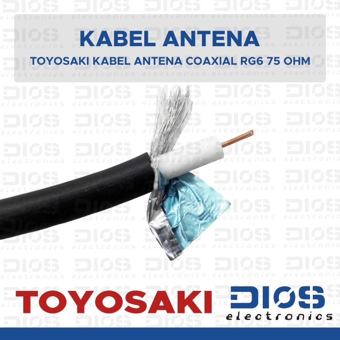 Jual TOYOSAKI Kabel Antena RG6 Coaxial 75 Ohm per meter Bandung | Shopee Indonesia