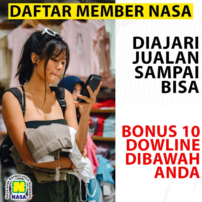 Jual DAFTAR MEMBER NASA DIAJARI JUALAN SAMPAI BISA BONUS 10 DOWNLINE ...