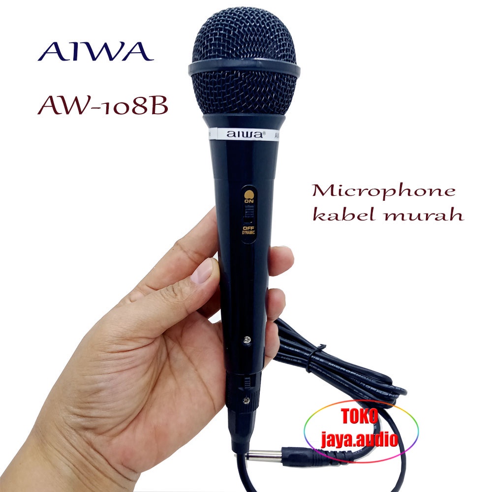 Jual Mic kabel aiwa AW-108B Microphone Murah Mik Aiwa | Shopee Indonesia