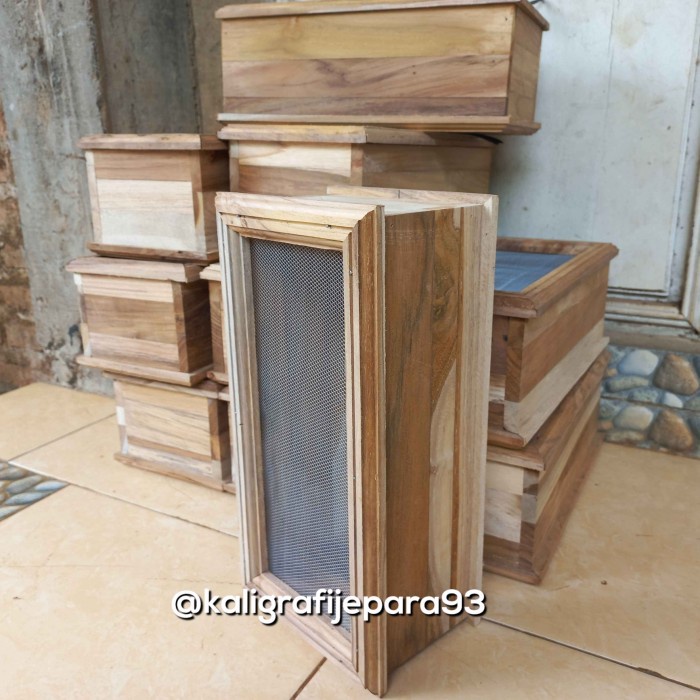 Jual Loster Kayu Jati Lis Double Depan Belakang, Kasa Anti Nyamuk ...