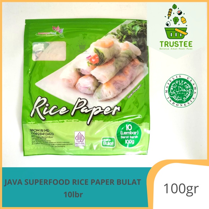 Jual Java Super Food Rice Paper / Kulit Lumpia Bulat 10 Lembar HALAL ...