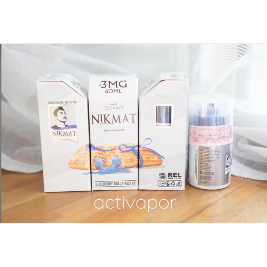 Jual Nikmat V2 3mg Blueberry Puff Pastry Rolls Cream 6mg 60ml Liquid ...