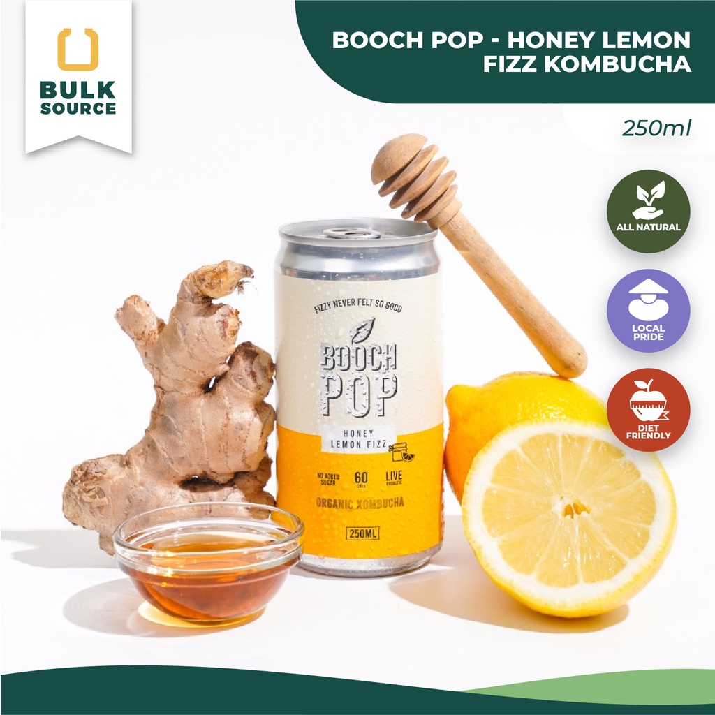 Jual Booch Pop - Honey Lemon Fizz Kombucha 250ml / Probiotic Drinks ...